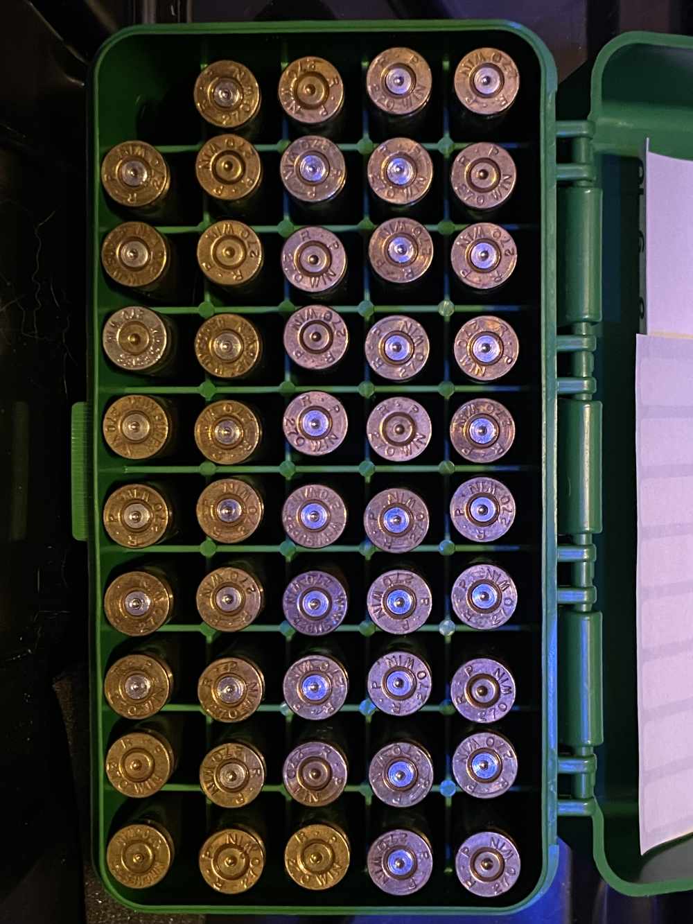 270 Winchester mixed brass in hard shell case RP Win FC - Reloading ...