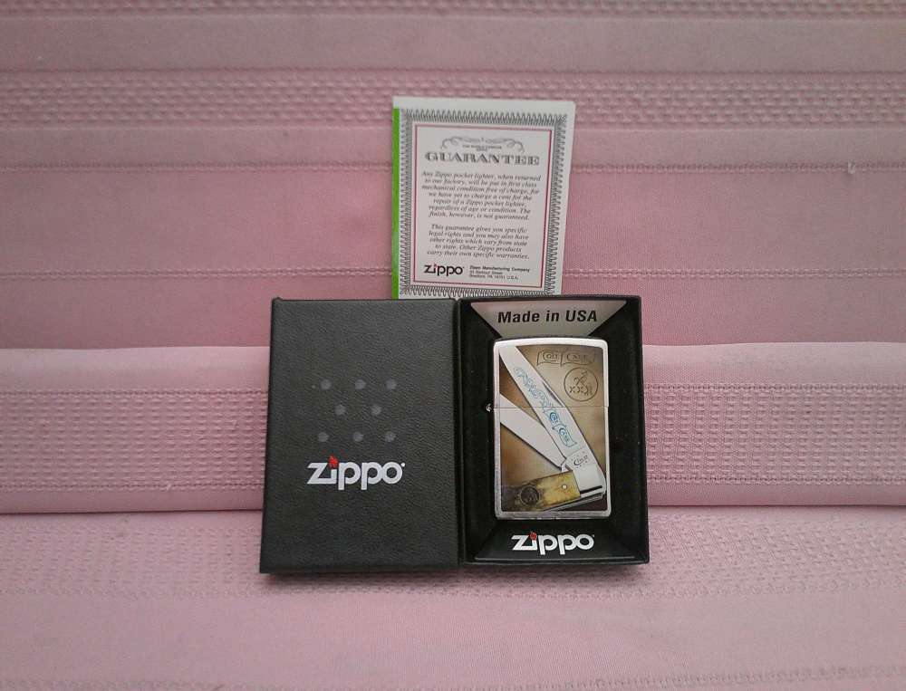 NIB USA Made Unstruck 2013 Case XX Colt Zippo 5254 SS Stag Trapper ...