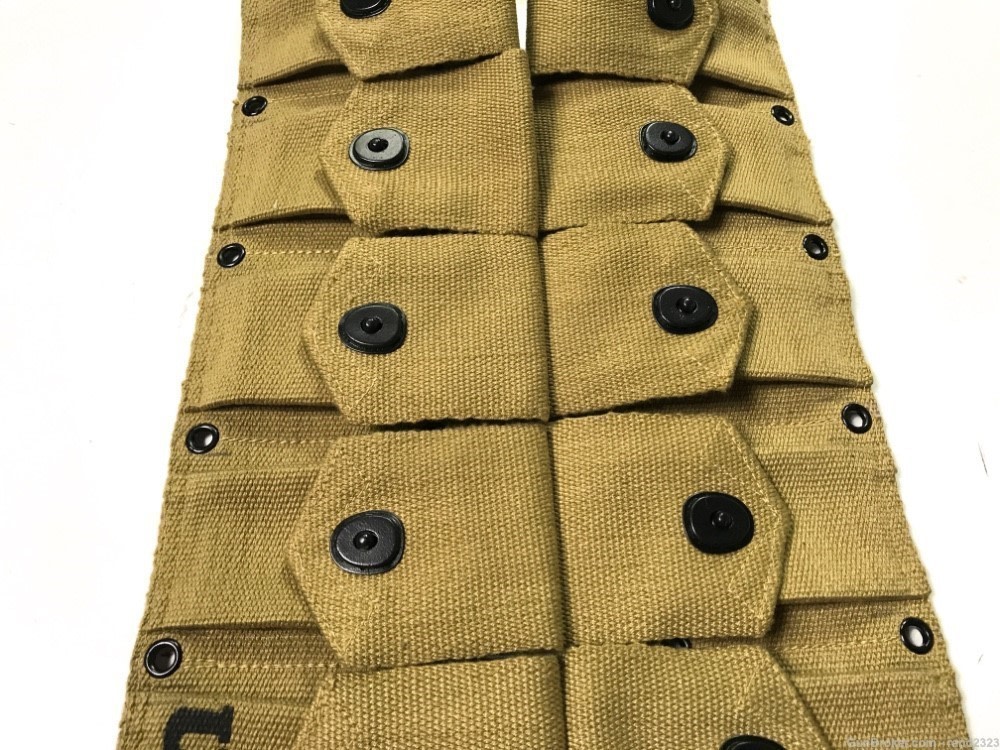 WWII US ARMY M1 GARAND RIFLE 10 POCKET AMMO BELT-KHAKI - WWI & WWII ...