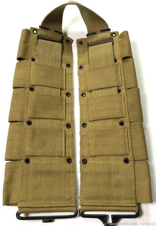 WWII US ARMY M1 GARAND RIFLE 10 POCKET AMMO BELT-KHAKI - WWI & WWII ...