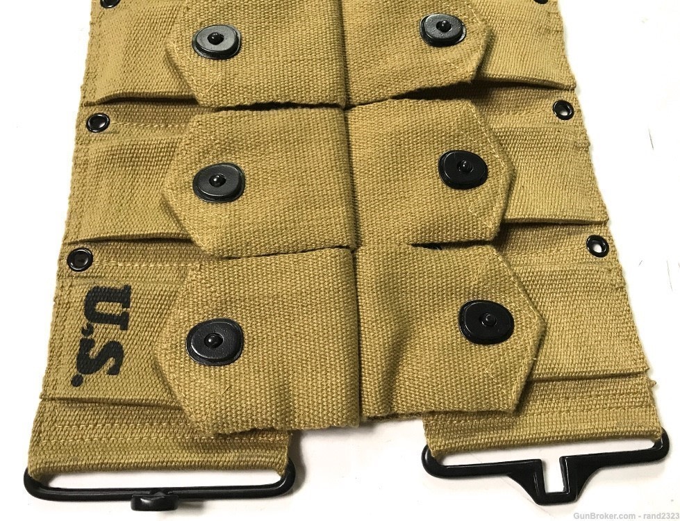 WWII US ARMY M1 GARAND RIFLE 10 POCKET AMMO BELT-KHAKI - WWI & WWII ...