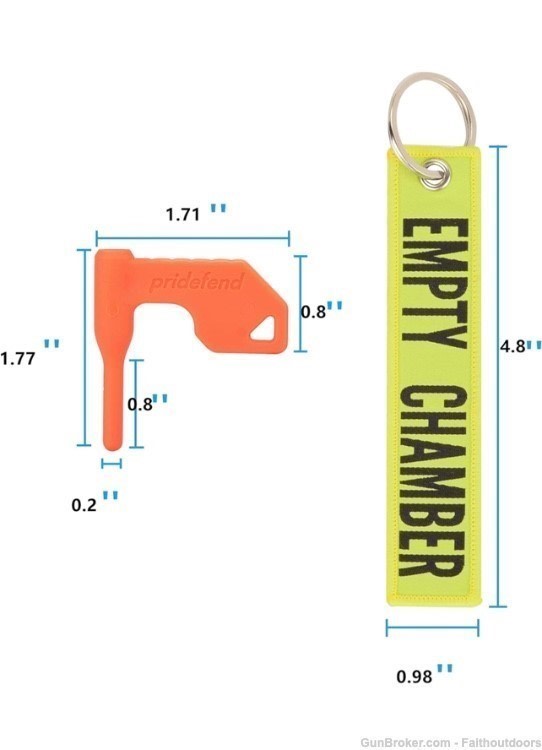 6 Pack of Empty Chamber Flag's W/ Bright Yellow Key chain - Everything ...