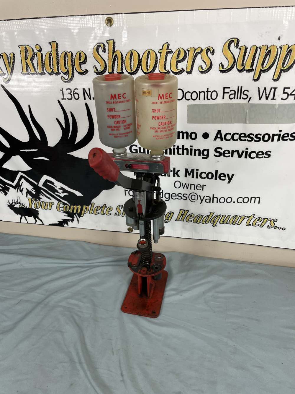 MEC Reloading Press 20-GA + Bottles + Charge Bar - Reloading Presses ...