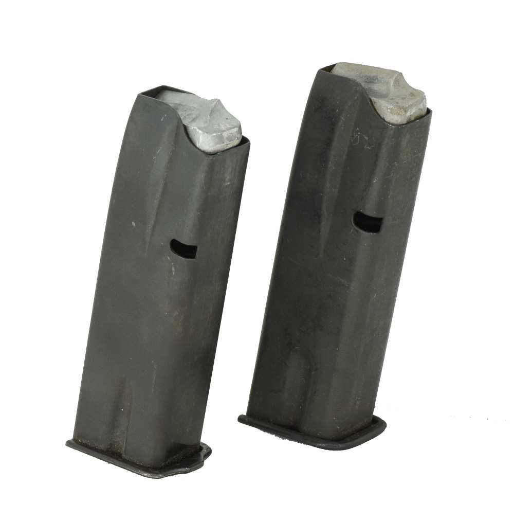 2x Canadian Inglis Hi-Power P35 Pistol 9mm 13 Round Magazines, R & 2 ...