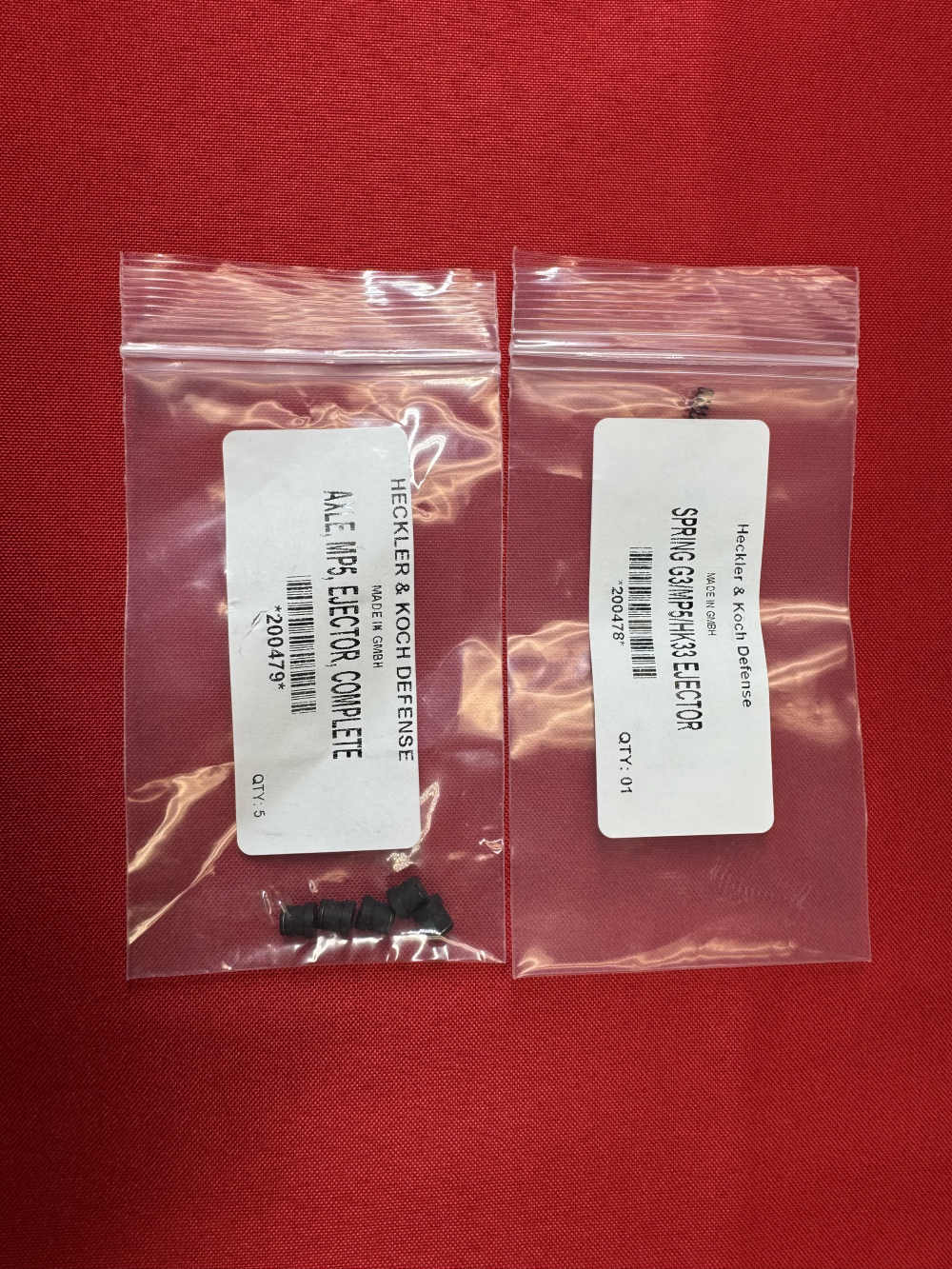 HK Ejector Axle (200479) and Ejector Spring (200478) - Factory German ...