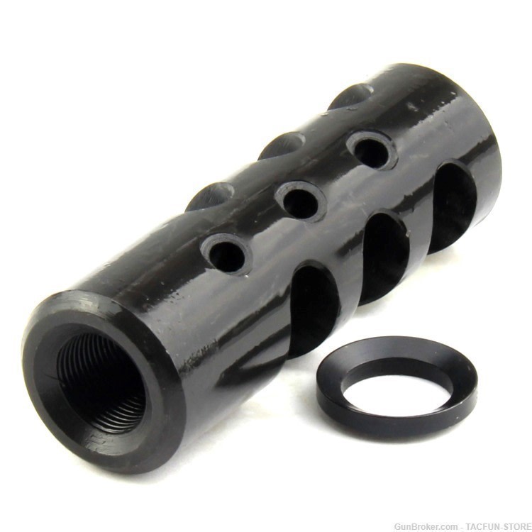 TACFUN Competion Muzzle Brake 1/2x28 TPI for .223 w/ Crush Washer ...