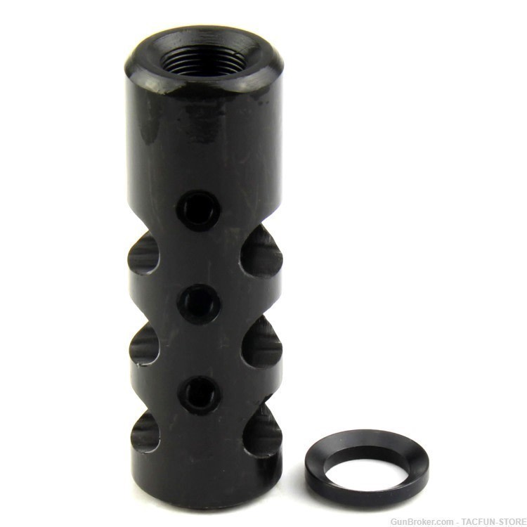 TACFUN Competion Muzzle Brake 1/2x28 TPI for .223 w/ Crush Washer ...