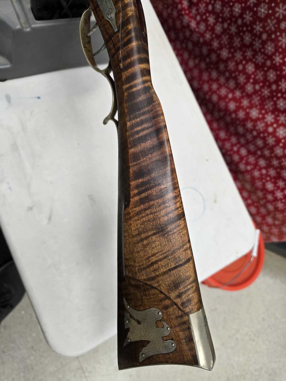 Custom Kentucky style Blackpowder 45 cal Muzzleloader. 40 inch barrel ...