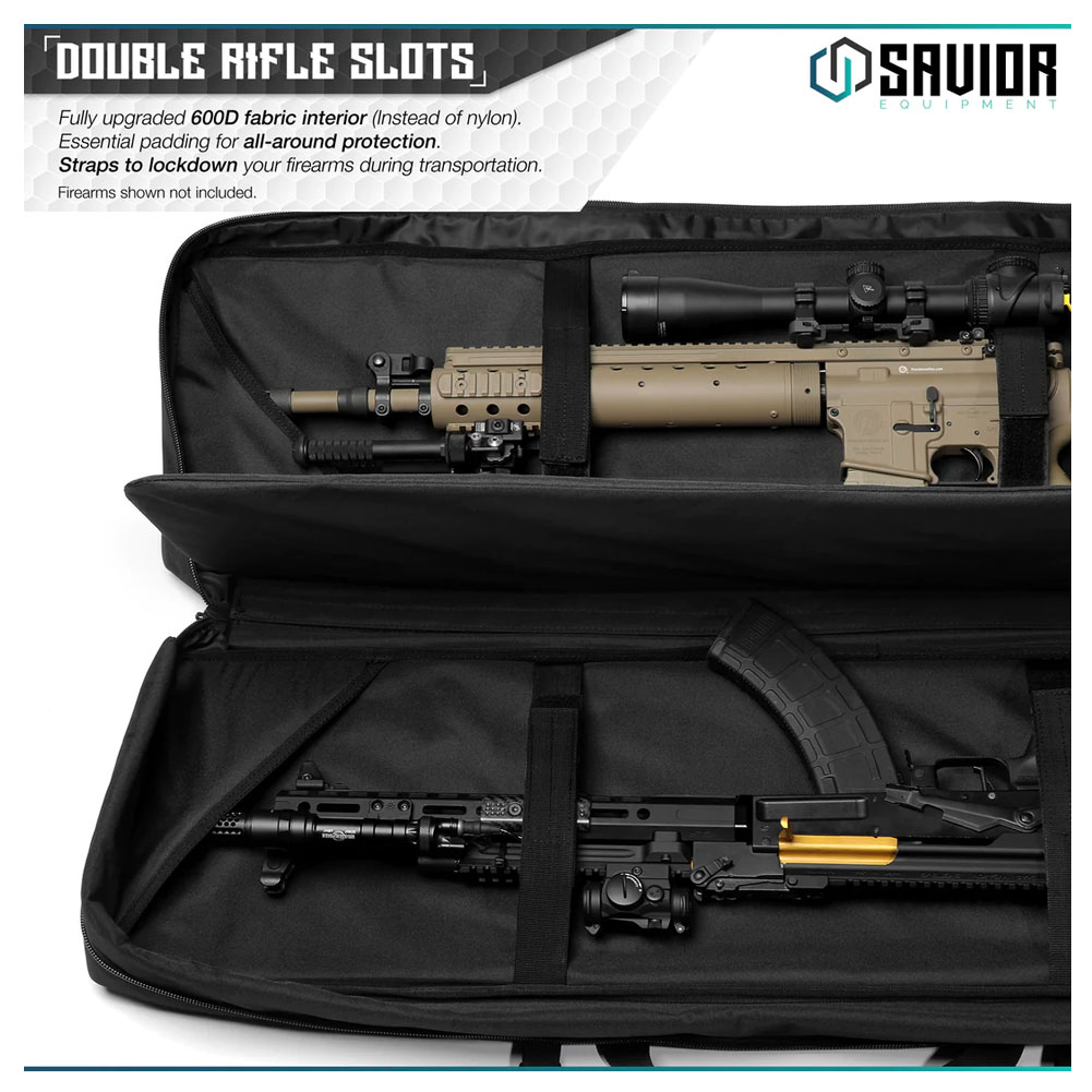 SAVIOR EQUIPMENT Urban Warfare 46in Blk Dbl Rifle Case (RB-4612DG-VER2 ...