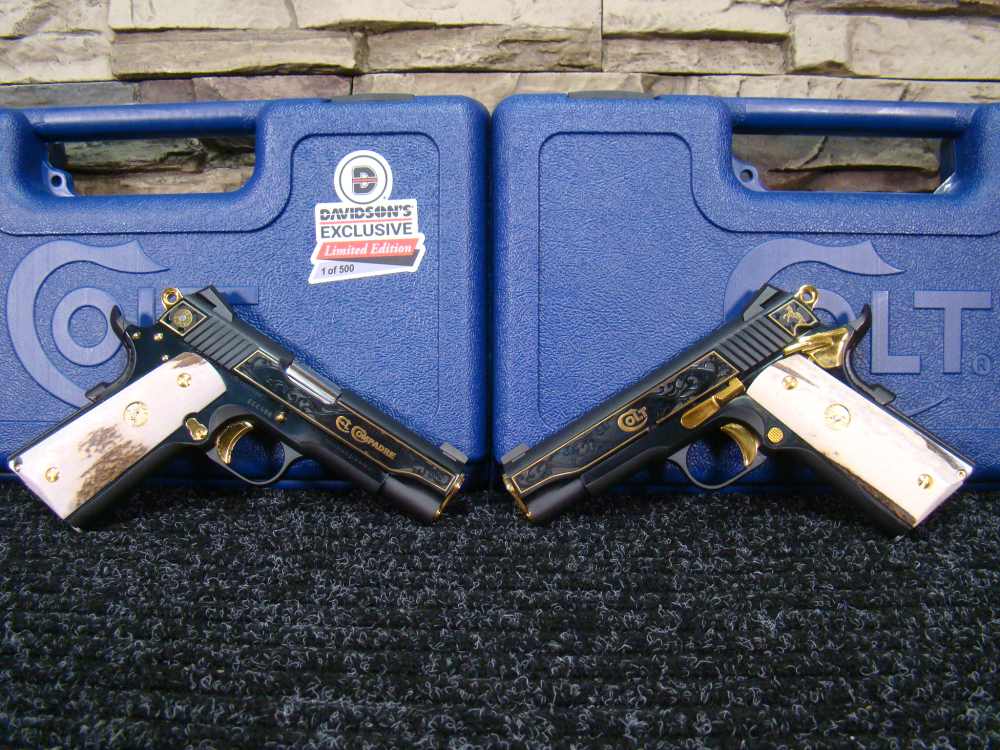 Pair of Colt 1911 Commander El Compadre .38 Super pistols consecutive ...