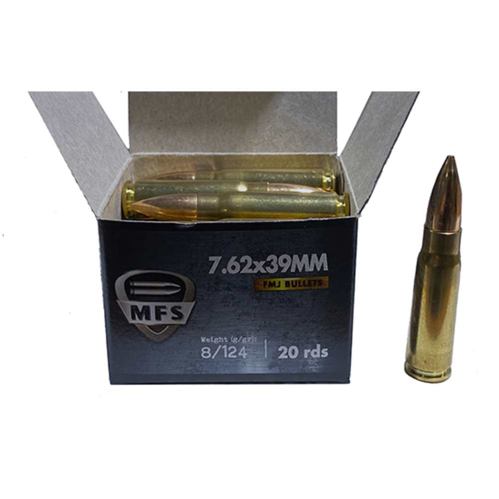 200 RDS - 7.62X39mm 124 Gr FMJ Non-Magenetic MFS Defense Ammo - Rifle ...