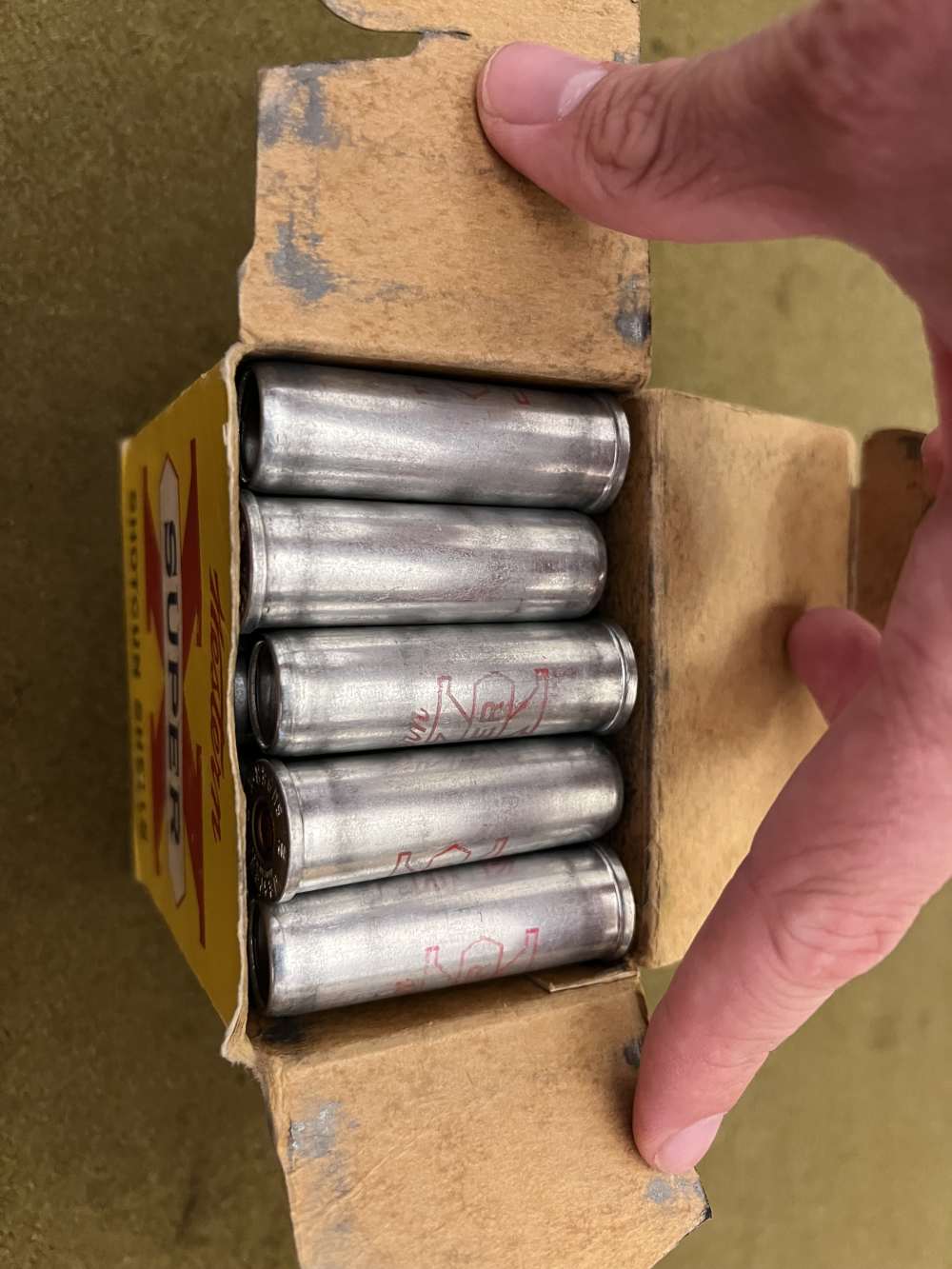 Full box 25 rounds Winchester Olin 14 gauge Model 59 aluminum ...