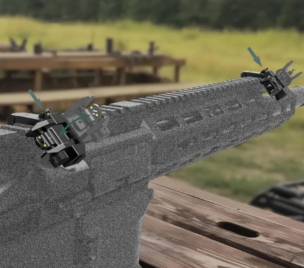 45 Degree Offset Aluminum Iron Sights - Gun Sights at GunBroker.com ...