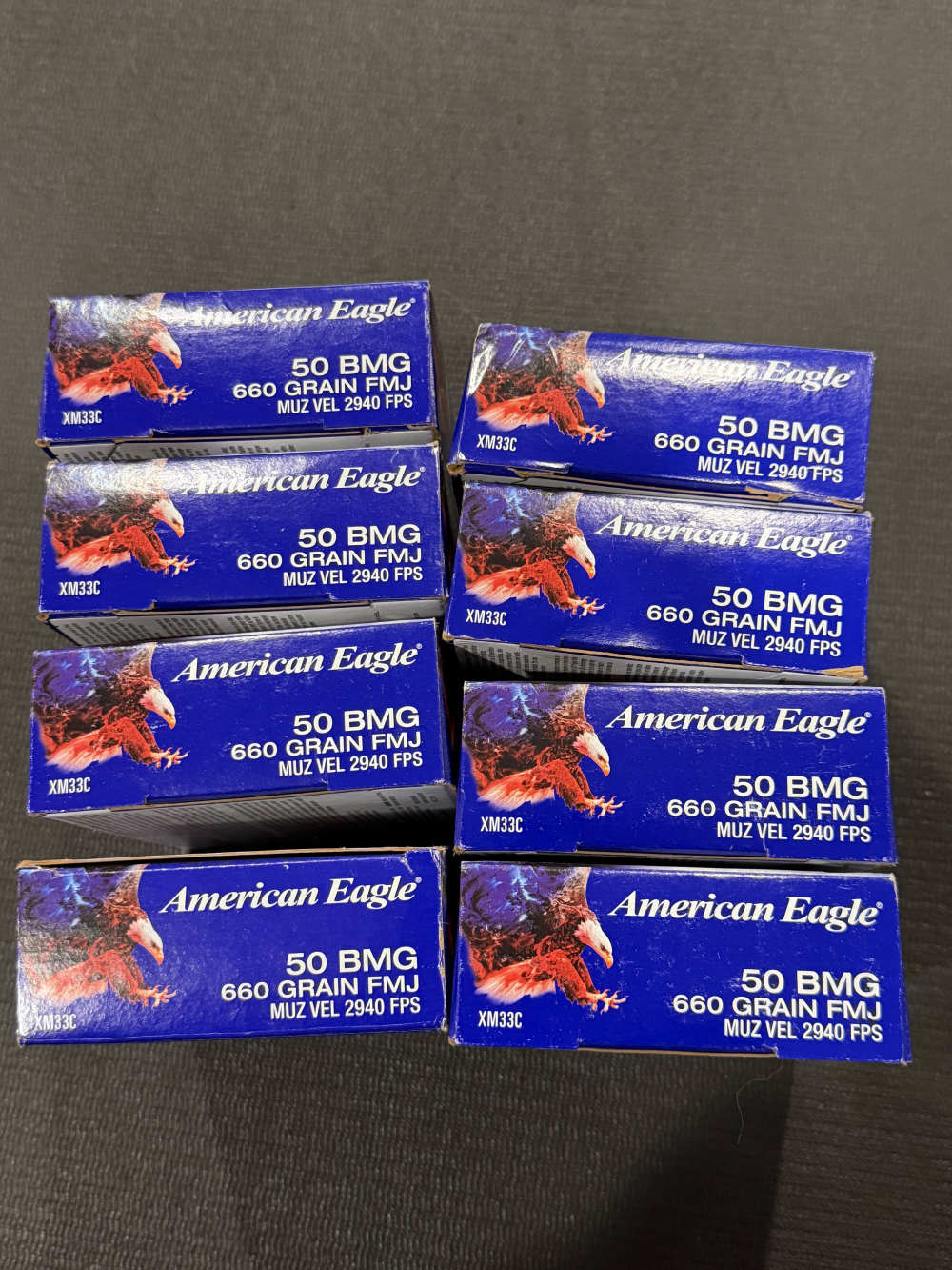 80rds Federal .50 BMG Ammo 50 Cal FMJ For Barrett Ma Deuce M82A1 M107A1 ...