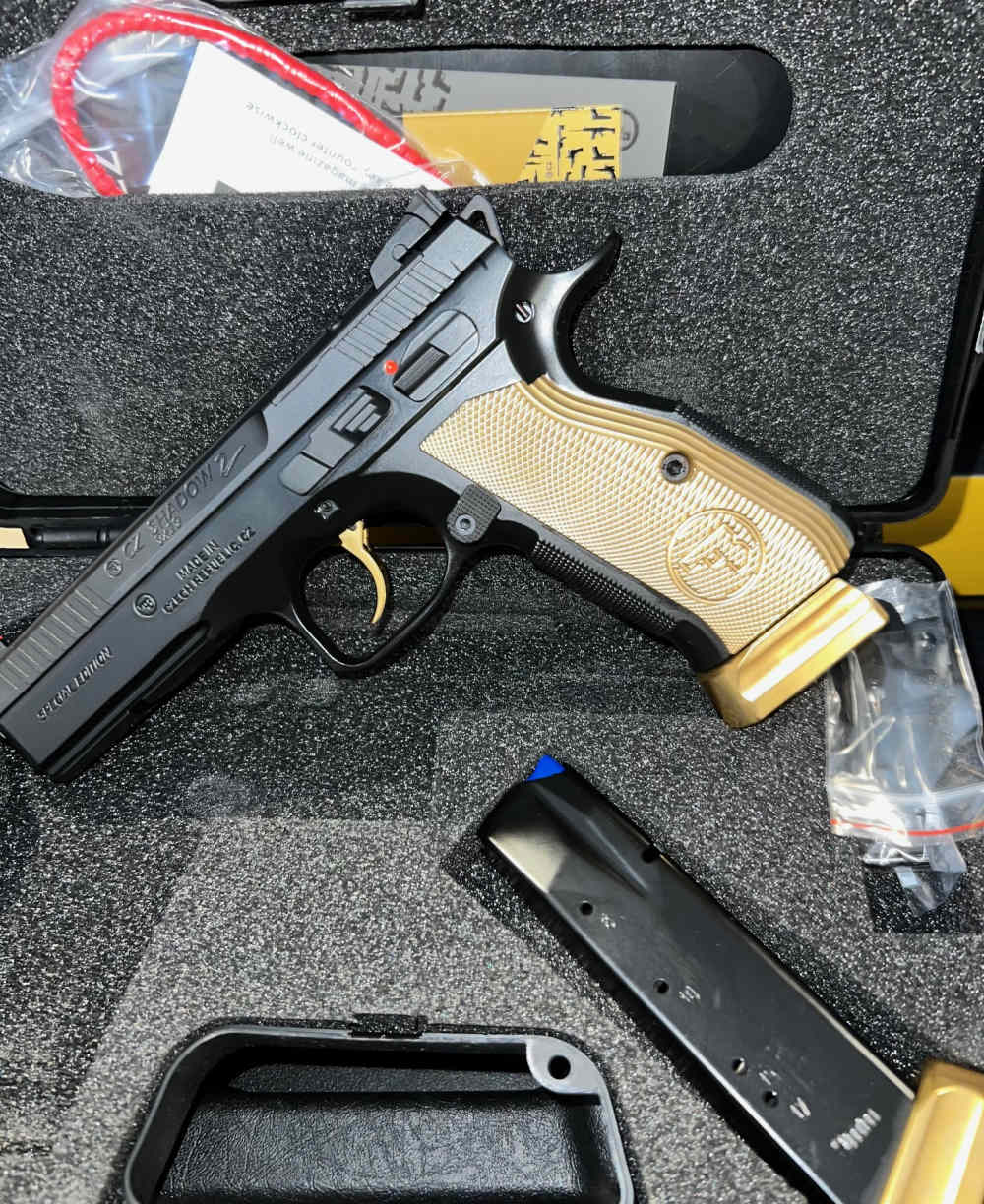 TALO Exclusive CZ CZ Shadow 2 Gold Digger 9mm 5" Barrel - Semi Auto ...