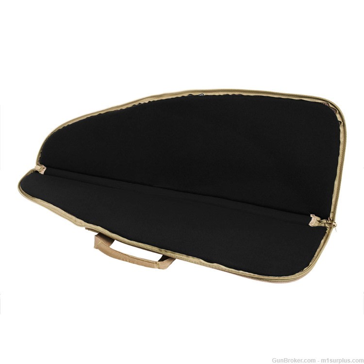 Tan Gun Case w/ Mag Pouches for AR15 S&W M&P Mossberg MMR Ruger AR556 ...