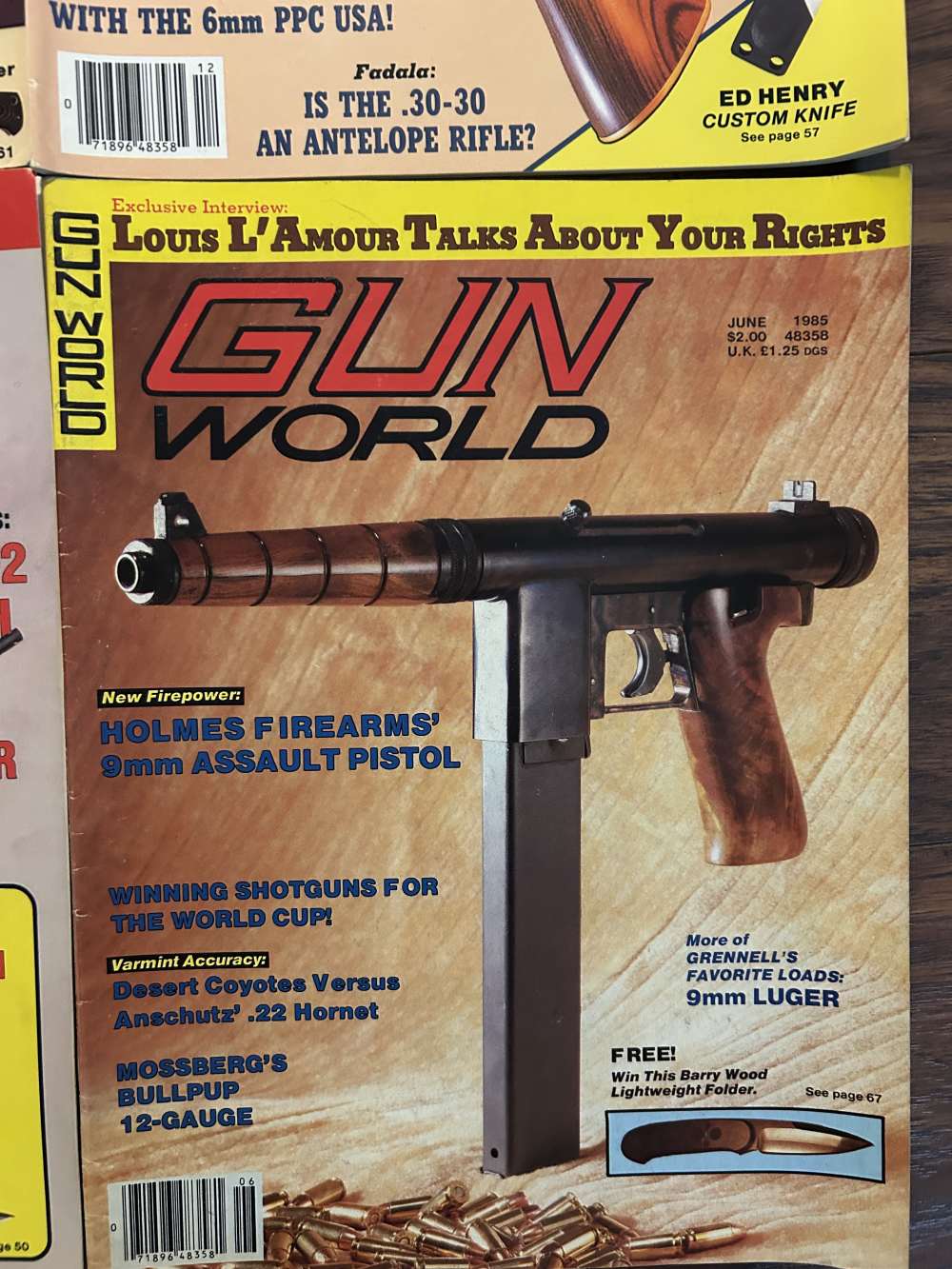 Vtg GUN WORLD magazine lot 9x Issues 1980s UZI GALIL CALICO SPAS RARE ...