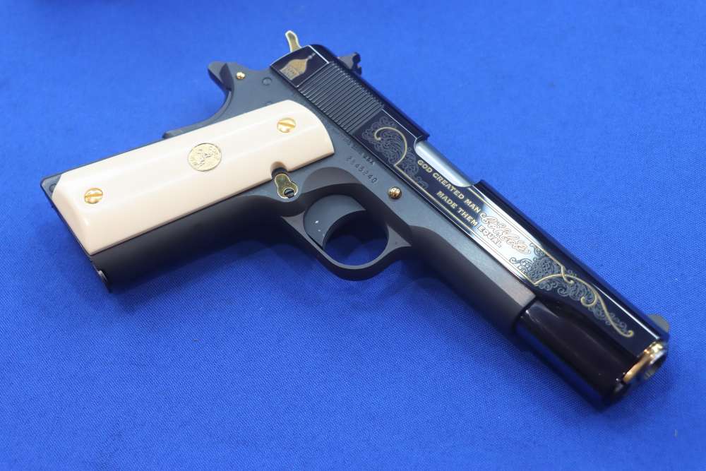 God Created Man Col. Colt Made Them Equal 1911 Pistol 45ACP GOLD ...