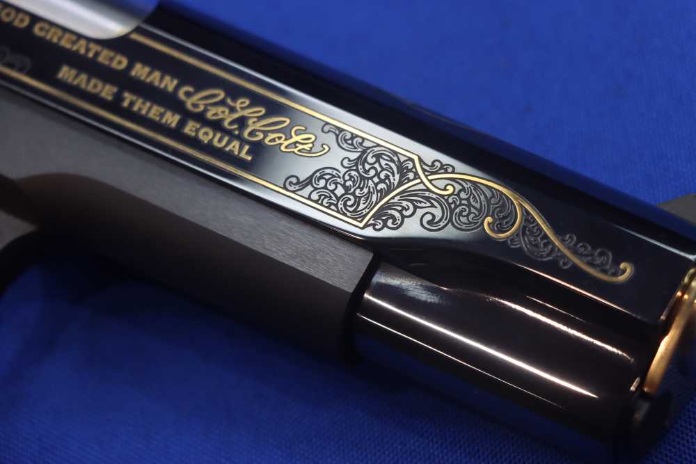 God Created Man Col. Colt Made Them Equal 1911 Pistol 45ACP GOLD ...