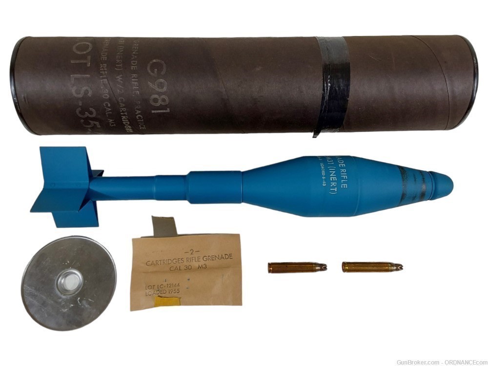inert M31 Rifle Grenade w/ M3 30cal Blanks M7 Grenade Launcher M1 ...