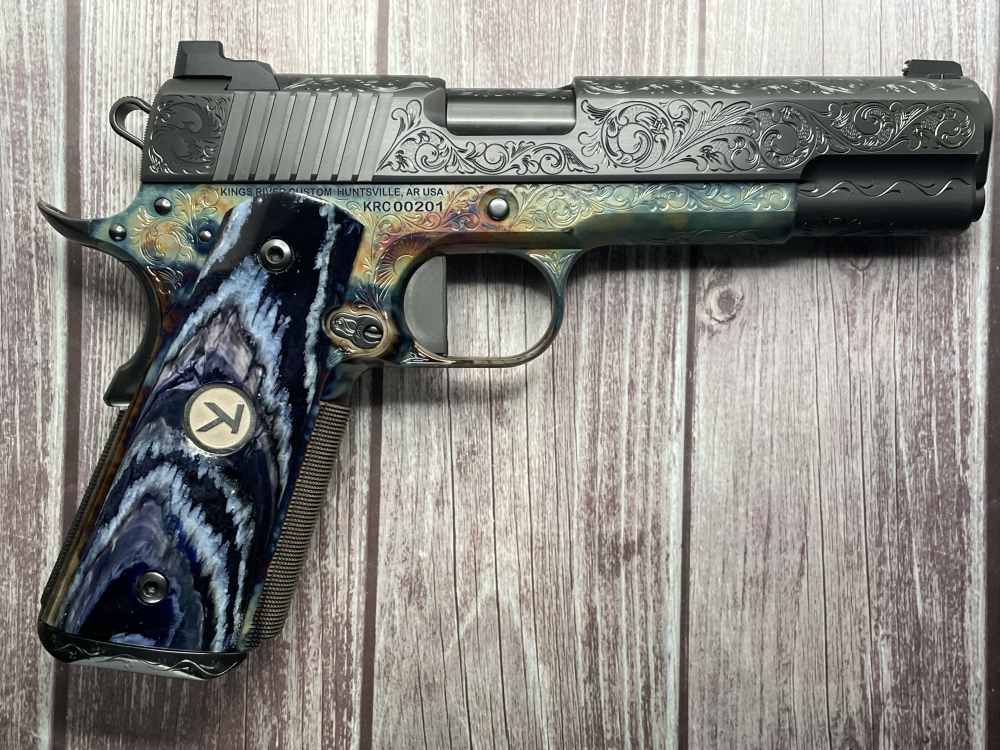 Kings River Custom 1911 .45 Lvl 3 Case Hardened-DLC-Engraved-Mammoth ...