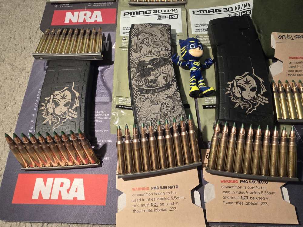 5.56 NATO PMC GREEN TIP 60 RND + 3 PMAG'S LAZER ENGRAVE ALIEN AREA 51VEGAS - Rifle Ammo at ...