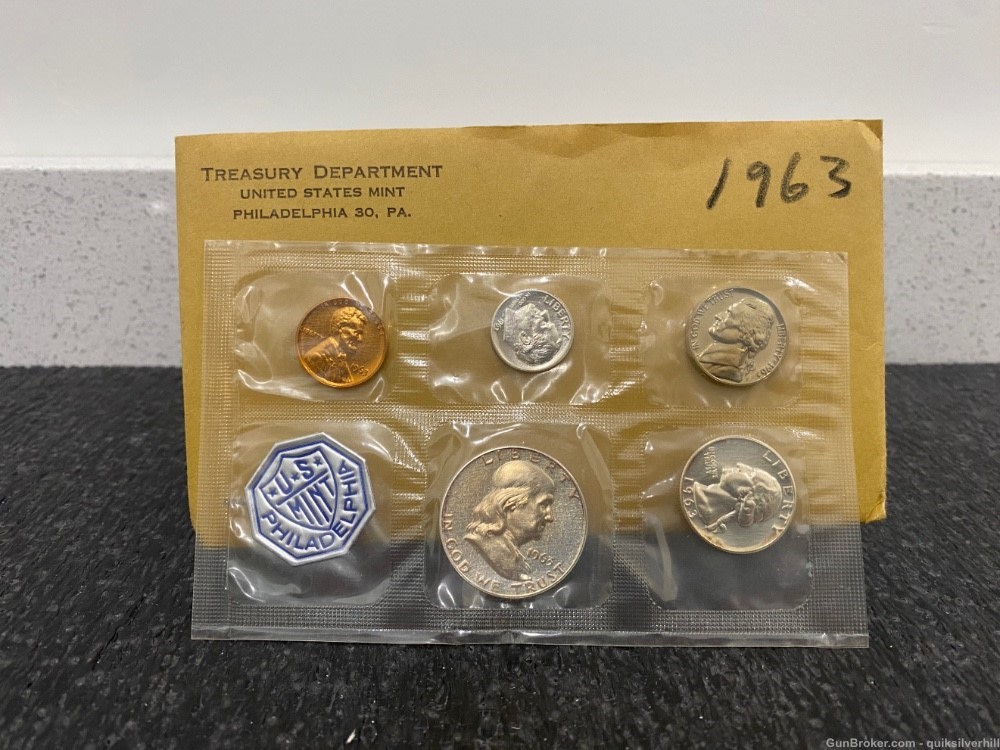 Beautiful 1963 United States Mint Uncirculated Proof Coin Set - US ...
