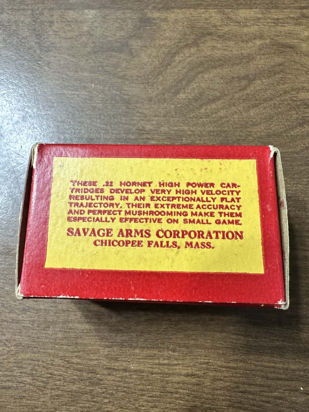 Vintage Savage Indian head 22 hornet full factory ammo box EXTREMELY ...