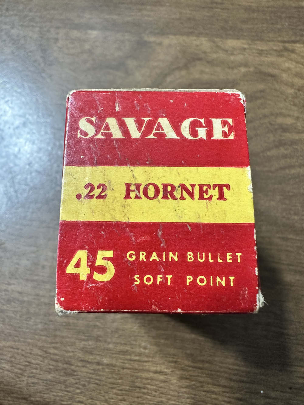 Vintage Savage Indian head 22 hornet full factory ammo box EXTREMELY ...