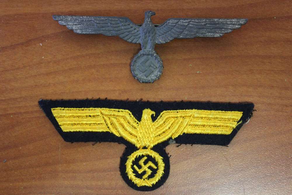 Original WW2 German Reichsadler Eagle Uniform Pin & Patch - WWI & WWII ...