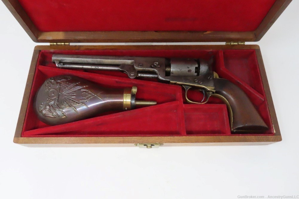 c1866 L-SUFFIX COLT M1851 NAVY .36 Revolver CASED Hartford London ...