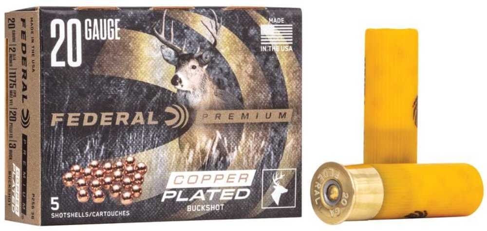 Federal Premium 20 Gauge Buckshot (3B) 250 Shells Copper Plated ...