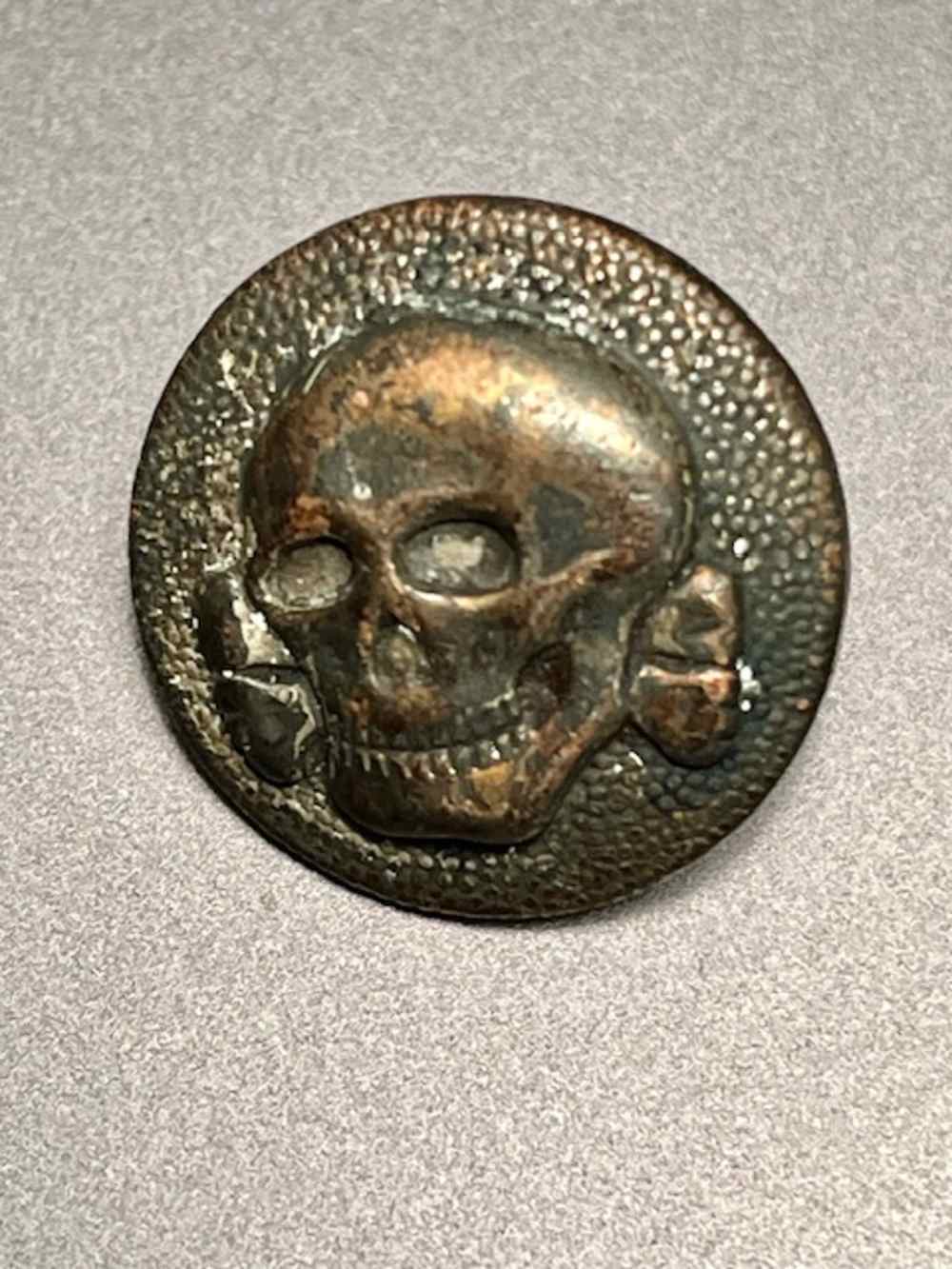 WW2 German Waffen-SS VT Overseas Cap Skull Button.RZM Marked.Orig ...