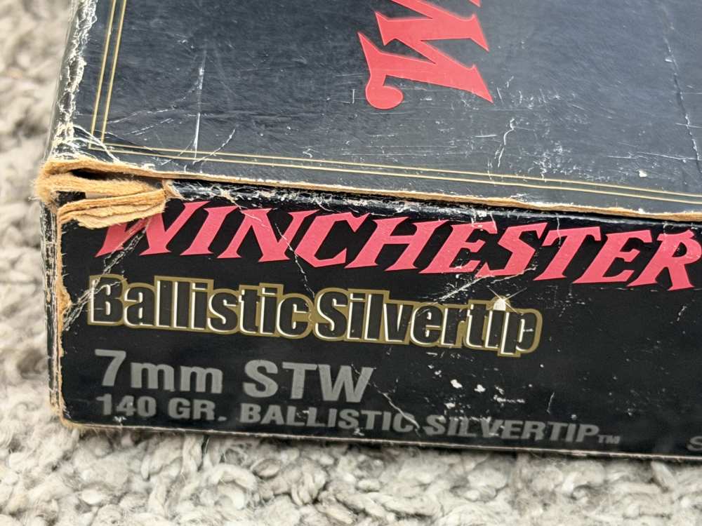Winchester 7mm STW ammo and brass ballistic silvertip 140 gr 3 live 17 ...