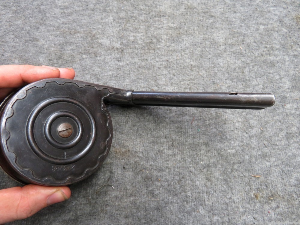 GERMAN WWI LP-08 ARTILLERY LUGER SNAIL DRUM ORIGINAL MAGAZINE 2nd TYPE ...