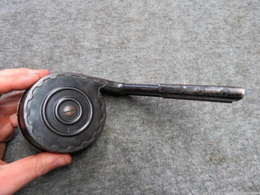 GERMAN WWI LP-08 ARTILLERY LUGER SNAIL DRUM ORIGINAL MAGAZINE 2nd TYPE ...