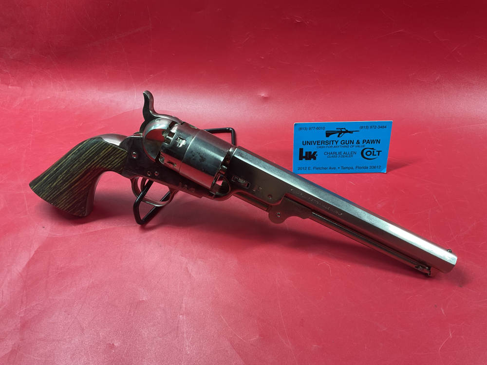 PIETTA 1860 ARMY STEEL 7.5" 44 CAL SAA ITALIAN BLACK POWDER - Black ...