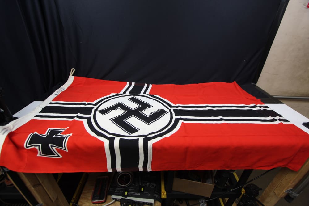 WWII GERMAN ARMY BATTLE FLAG, LUFTWAFFE OR SS WITH PAPERWORK - Flags at ...