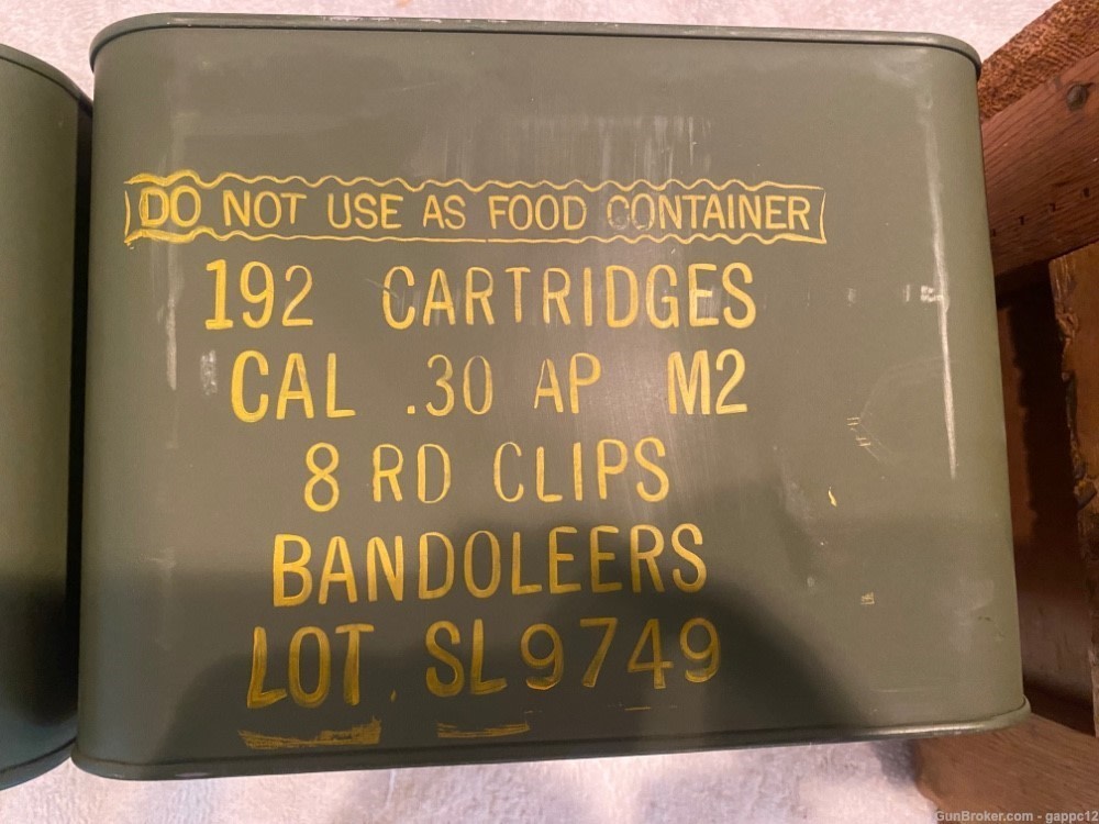Rare! Complete crate of USGI .30 cal M2 AP Black Tip bandos/enblocs ...