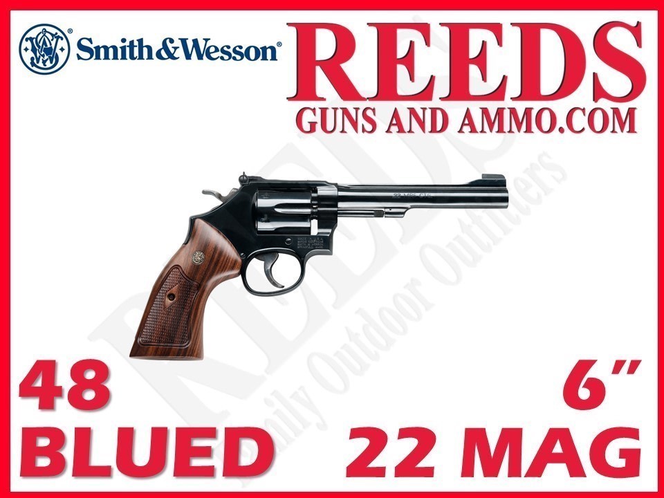 Smith & Wesson 48 Blued 22 Mag 6in 6 Shot 150718 - Revolvers at ...
