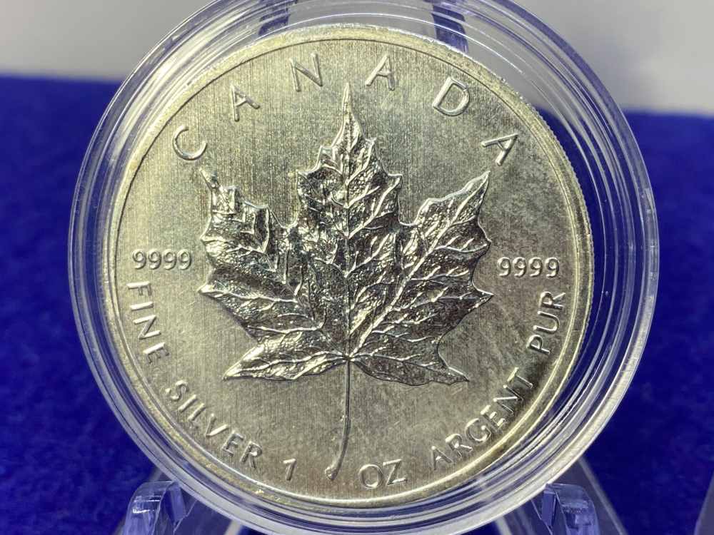 (4) Canadian Maple Leaf 10z Coins *4 TROY OUNCES .999 PURE SILVER ...