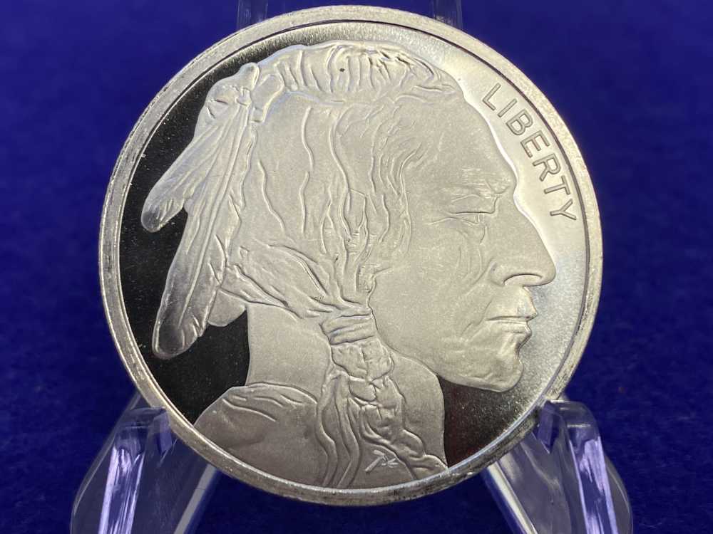 (1) Buffalo Indian Head SILVER Round *.999 PURE SILVER* 1 Troy Ounce ...