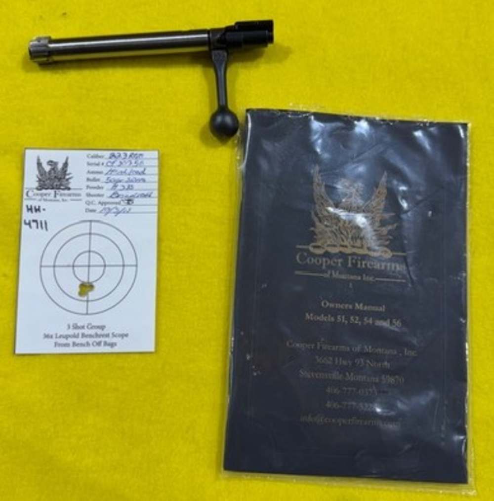 CUSTOM COOPER OF MT MODEL 51 REPEATER 223 REM FACTORY TEST FIRED ONLY ...