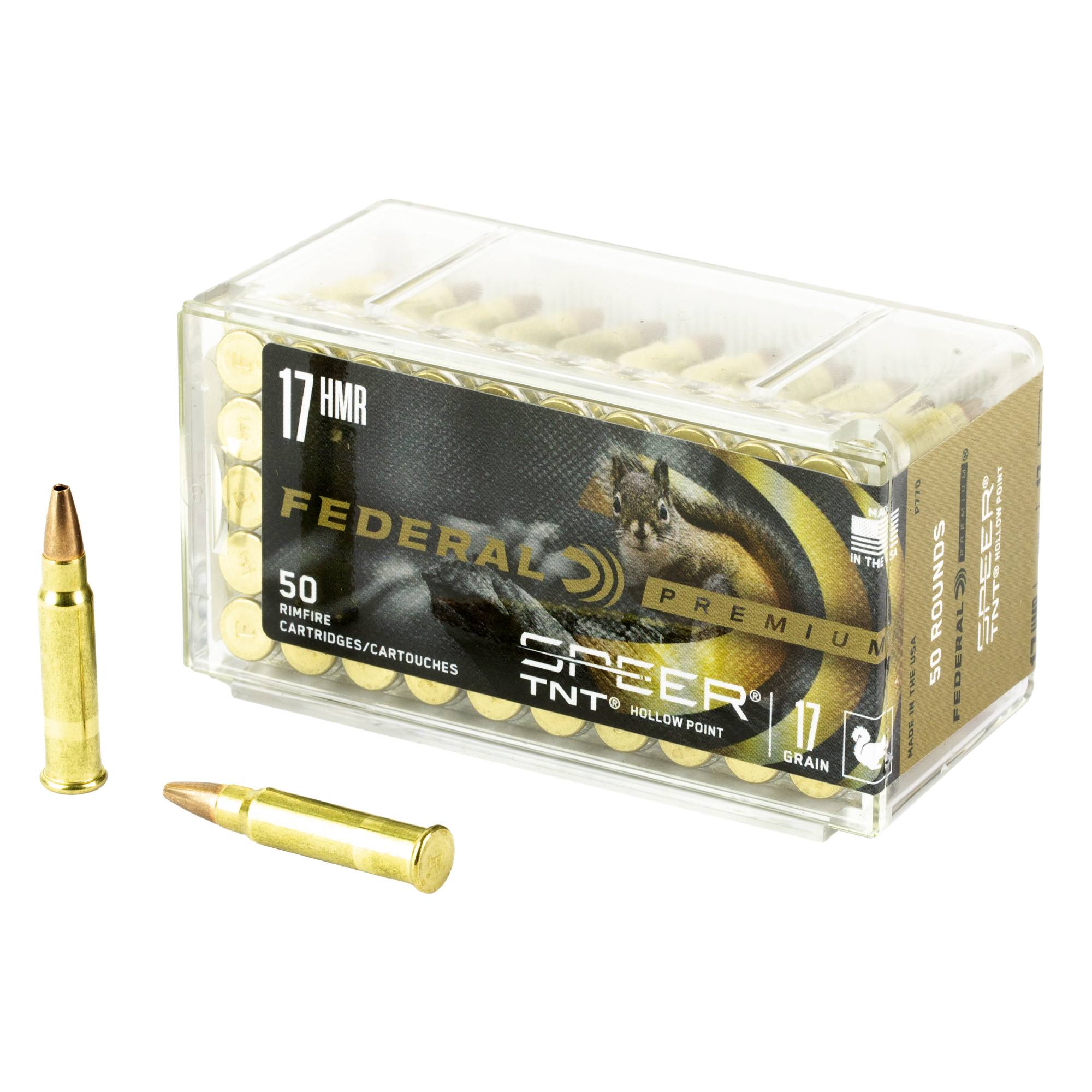 FEDERAL PREMIUM 17 HMR 17GR SPEER TNT 1000 Rounds - Rifle Ammo at ...