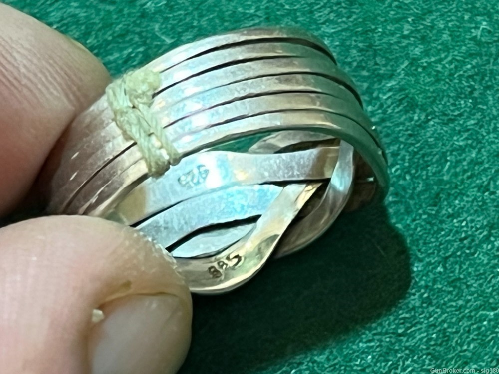 VINTAGE NATIVE AMERICAN STERLING SILVER PUZZLE RING / 7 Gr. - Fashion ...