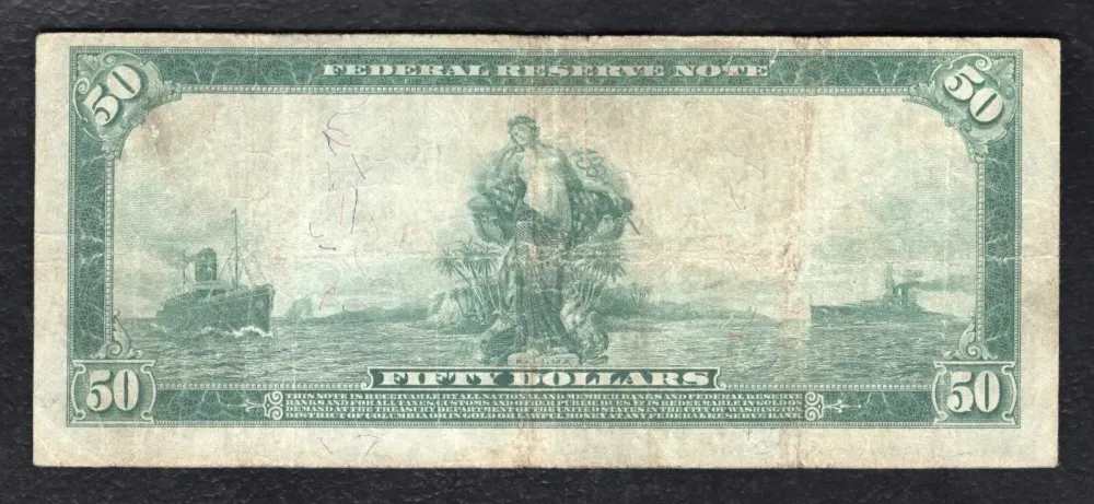 1914 $50 Federal Reserve Note Currency Money w/ US Grant - US Coins / Currency at GunBroker.com ...