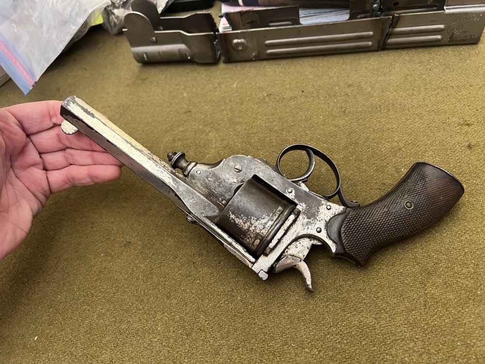 Antique no FFL Pre-1893 Belgian Warnant patent revolver top break .440 ...
