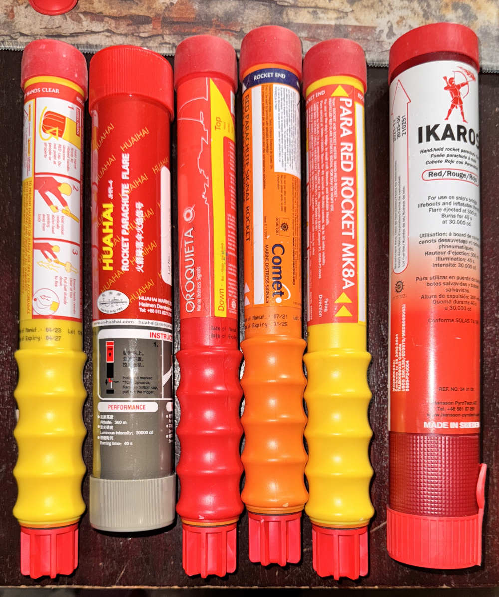 Rocket propelled parachute flares Red (50 qty ) survival illumination ...