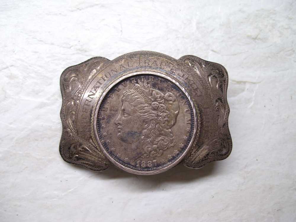 Vintage International Trap & Skeet Club Morgan Dollar Sterling Belt ...