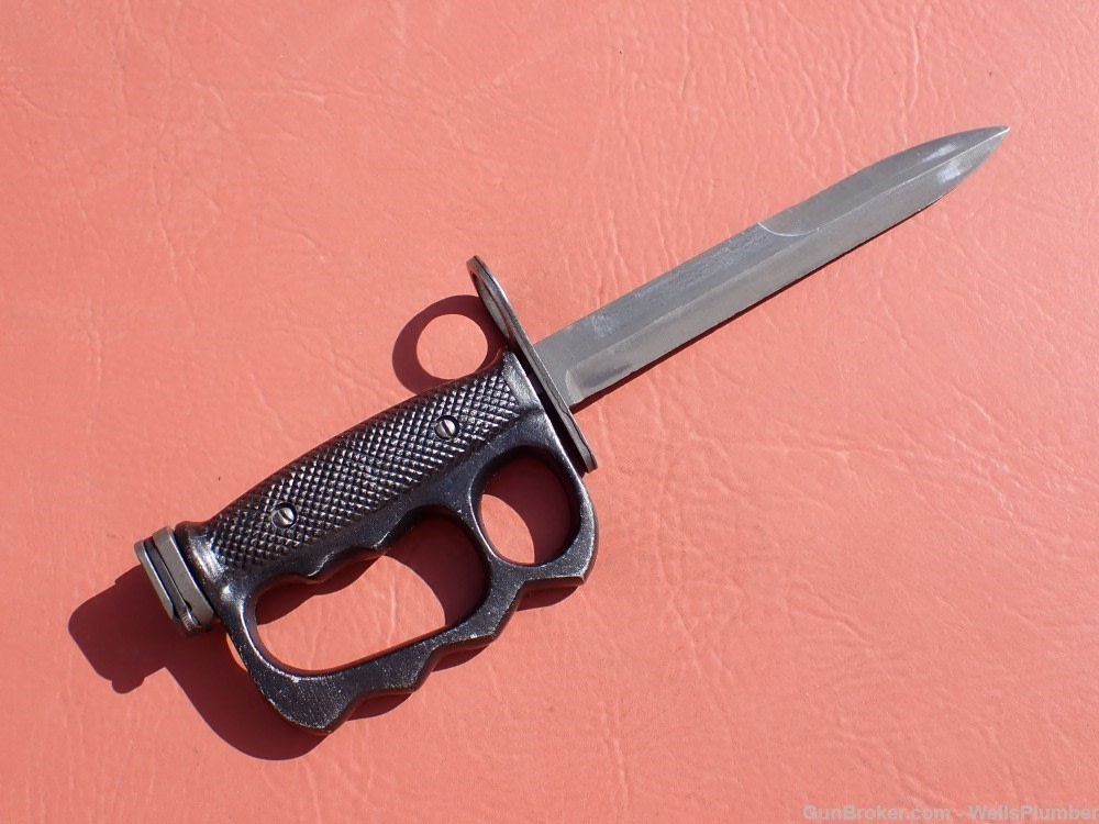 US M7 KNUCKLE KNIFE BAYONET WITH SCABBARD USGI M16 TRENCH BOC ...